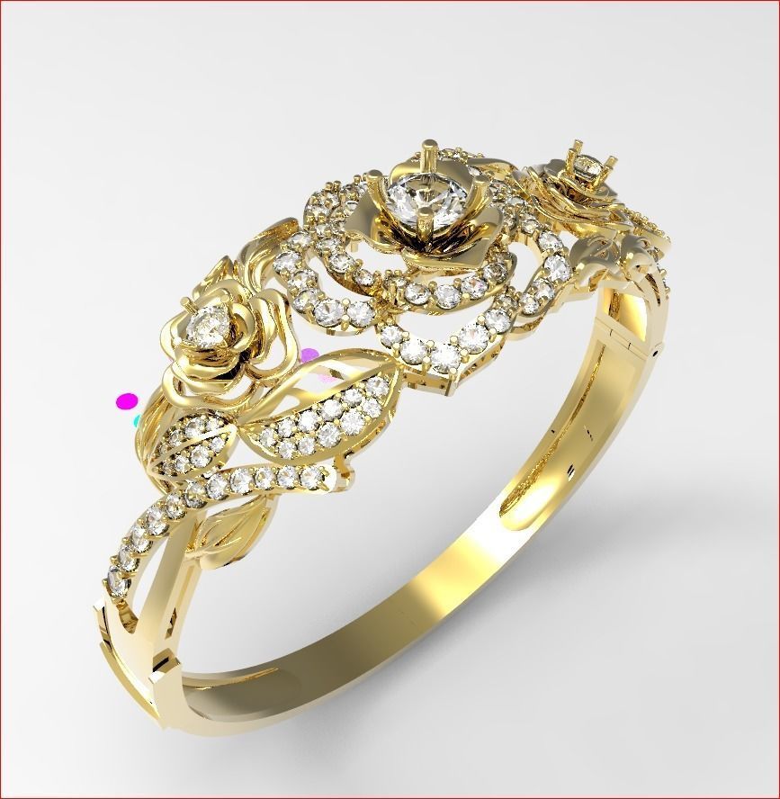 jewelry gold ring with diamonds free 3D model | CGTrader