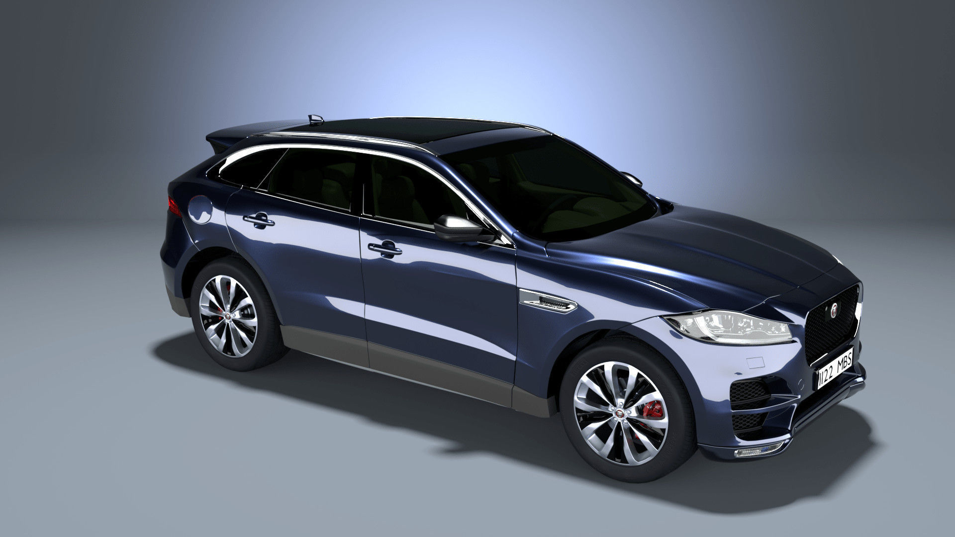 3D model Jaguar F-PACE car model VR / AR / low-poly | CGTrader