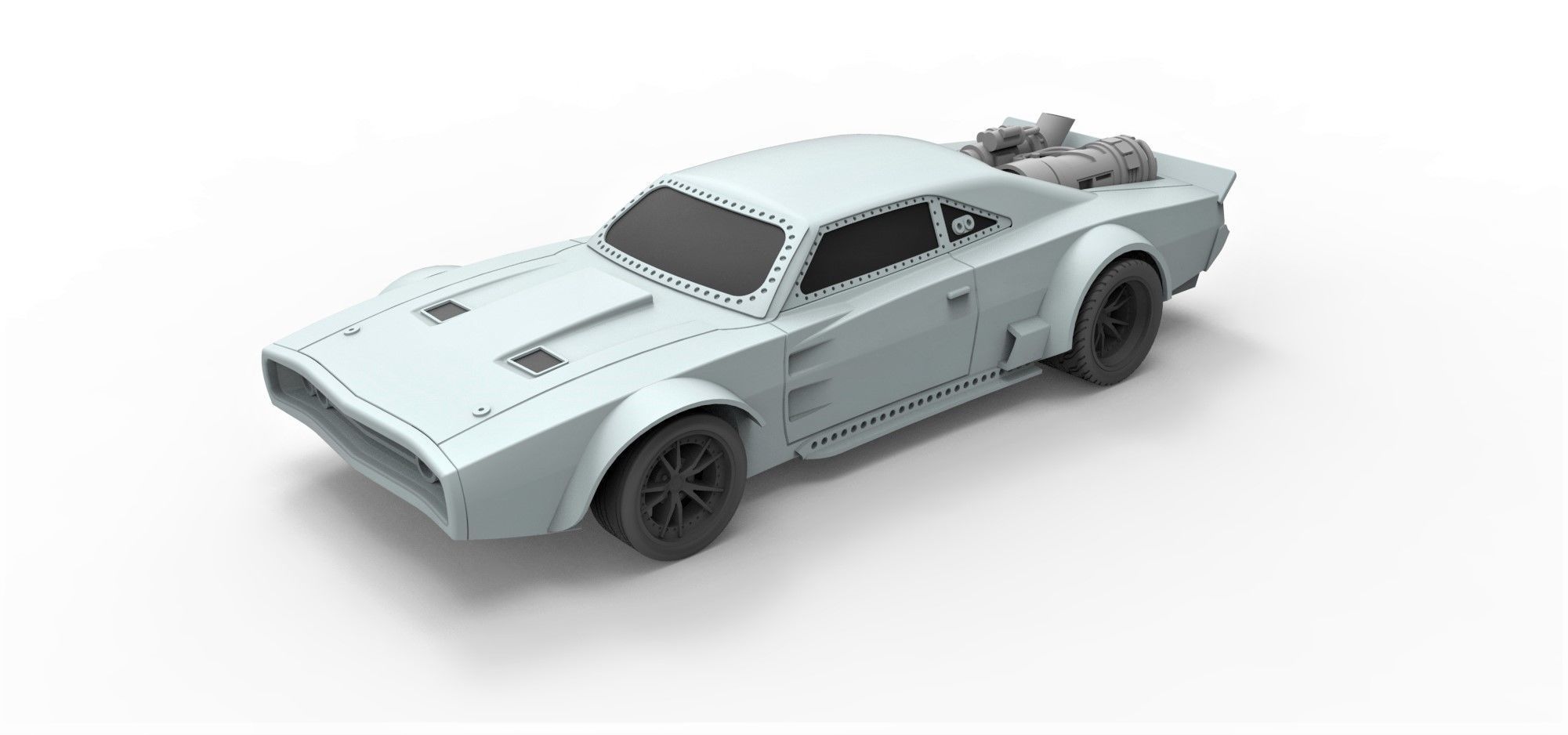 Diecast model Ice Charger from the movie Fast 8 Scale 1 to 24 3D model ...