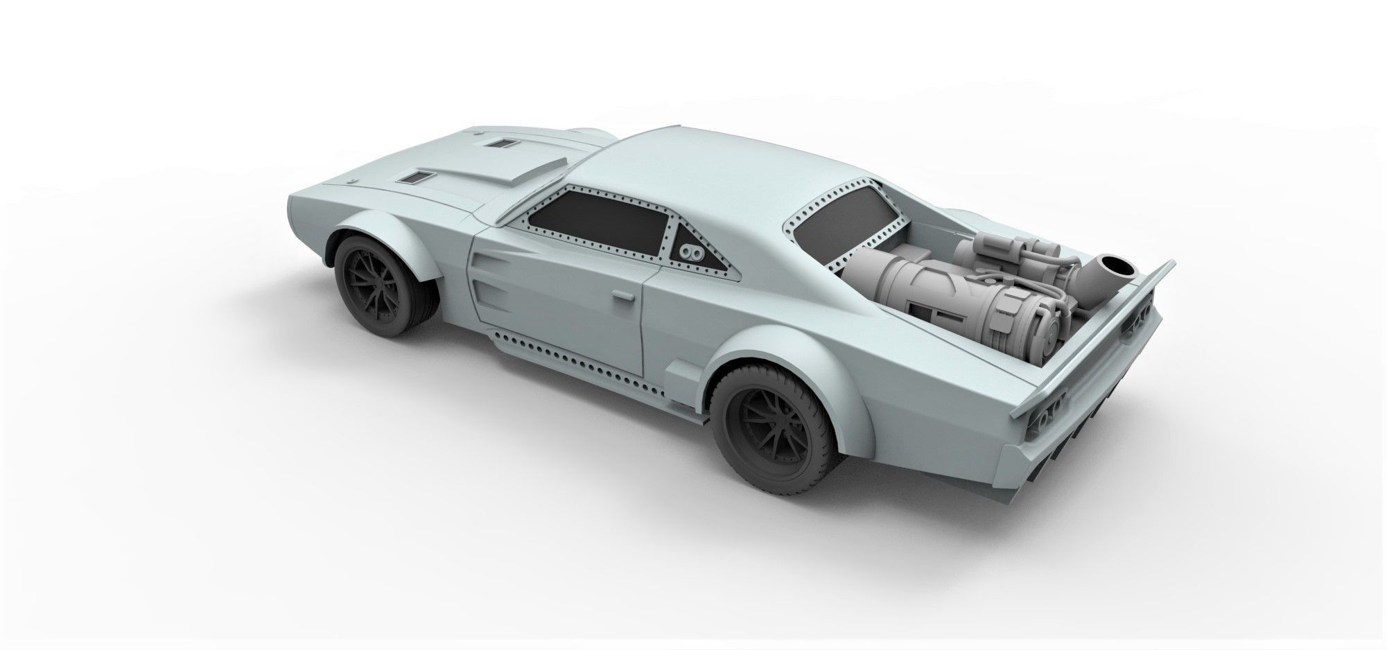Diecast model Ice Charger from the movie Fast 8 Scale 1 to 24 3D model ...
