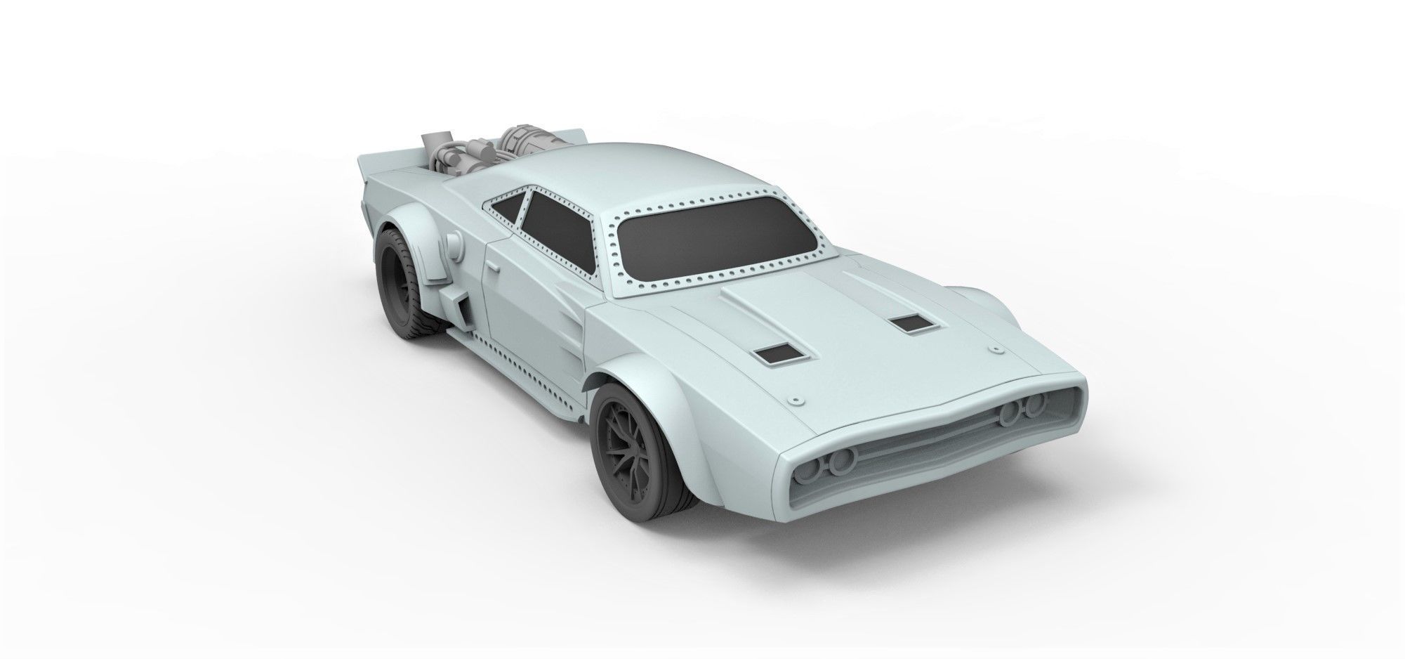 Diecast model Ice Charger from the movie Fast 8 Scale 1 to 24 3D model ...