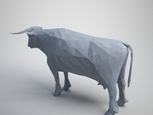 low poly cow 3D model 3D printable | CGTrader