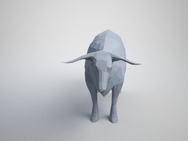 low poly cow 3D model 3D printable | CGTrader