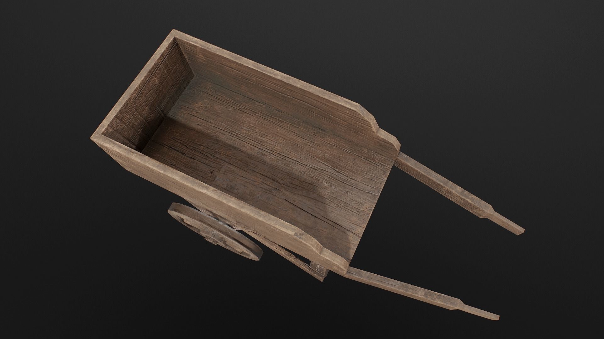3D model Medieval Wheelbarrow - Low Poly Game Prop VR / AR / low-poly ...