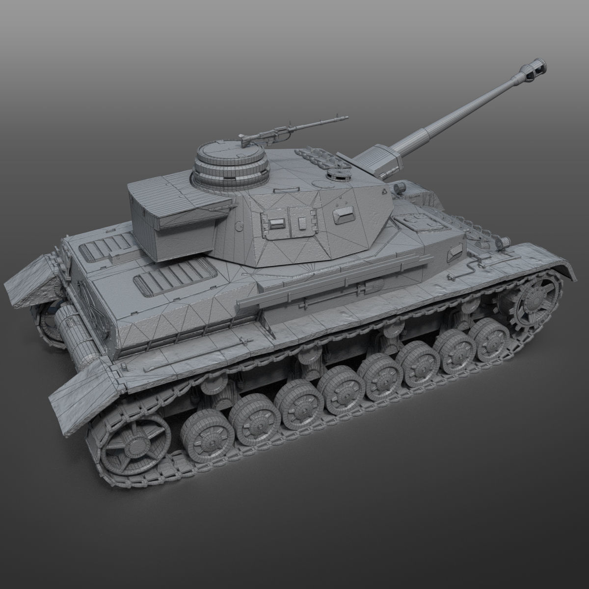 3D model PzKpfw Panzer IV Ausf F G H VR / AR / low-poly | CGTrader
