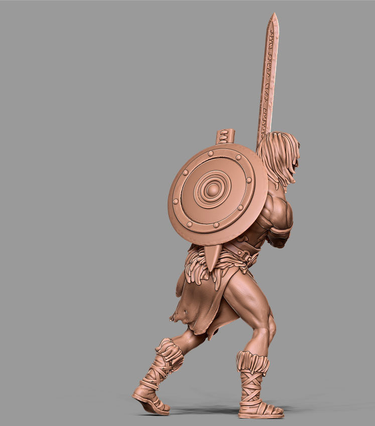Heroic fantasy bundle - 4 fantasy miniatures 35mm scale 3D model 3D ...
