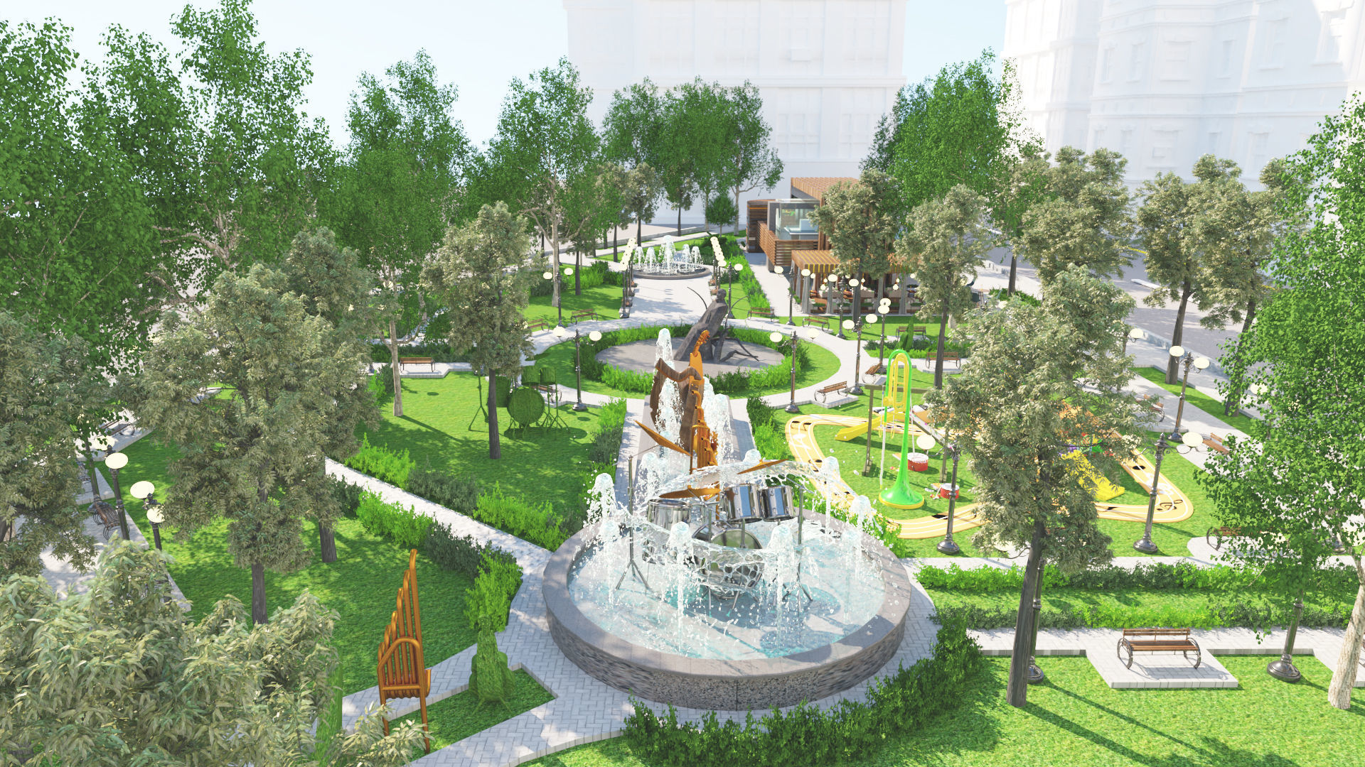 3D Park Design 3D model | CGTrader