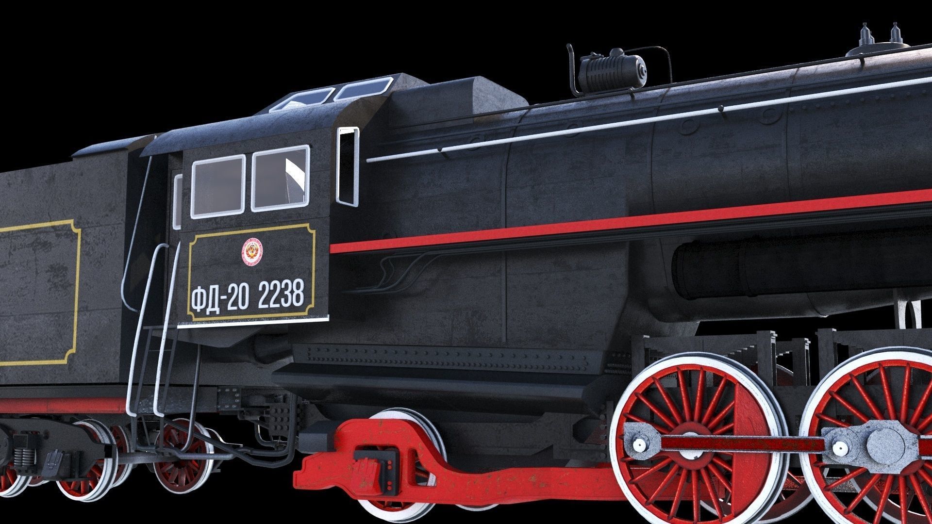 Soviet Locomotive FD 20 3D model | CGTrader