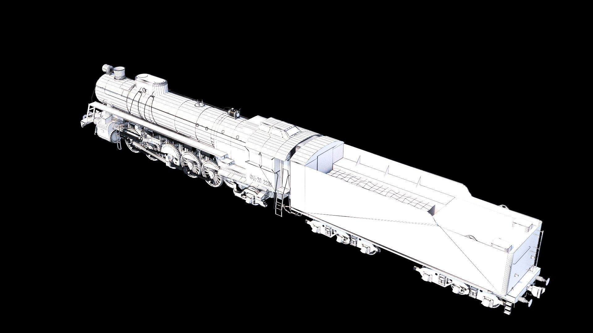 Soviet Locomotive FD 20 3D model | CGTrader
