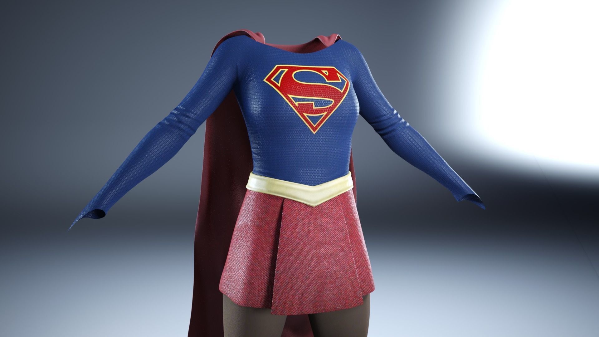 Supergirl suit tv show 3D model | CGTrader