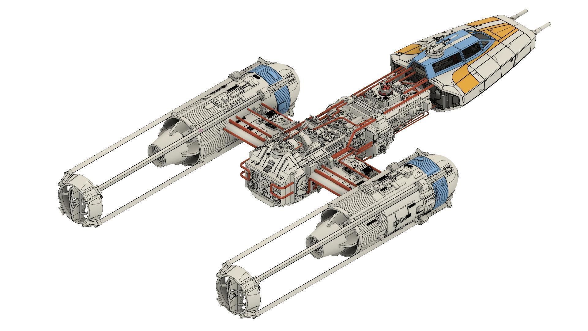 BTL-A4 Y-wing starfighter 3D model 3D printable | CGTrader