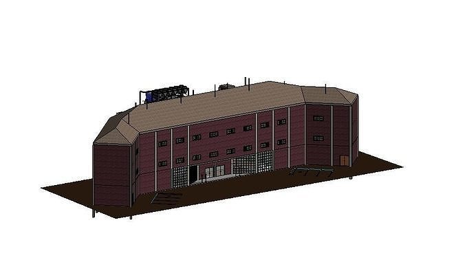 3 story commercial building with complete MEP 3D model | CGTrader