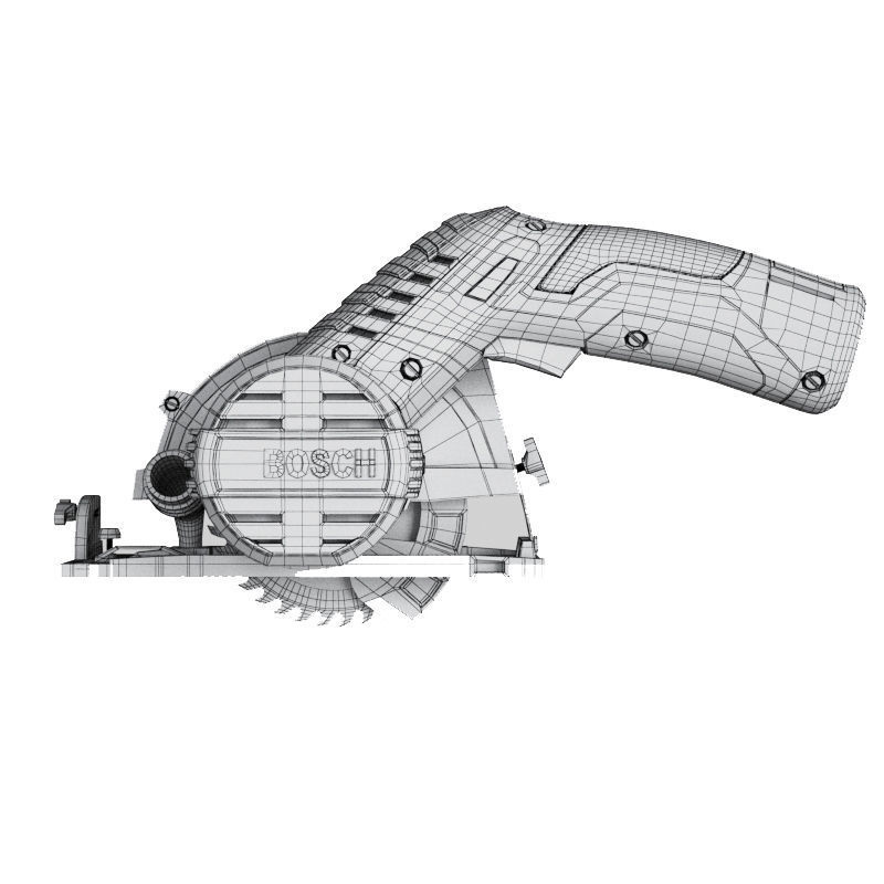 3D model mini circular saw bosch VR / AR / low-poly | CGTrader