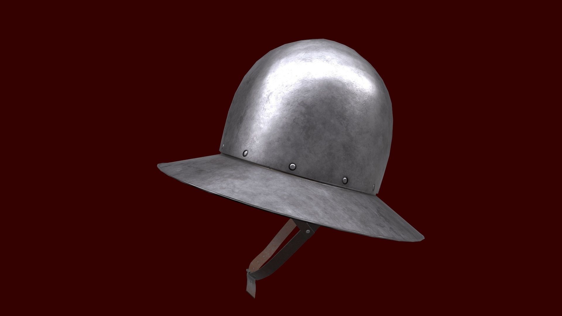 3D model Medieval Helmet Shapel VR / AR / low-poly | CGTrader