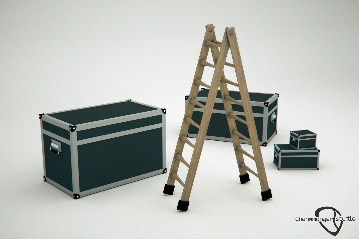 3D model Cartoon Movie Set Film Studio Pack VR / AR / low-poly rigged ...