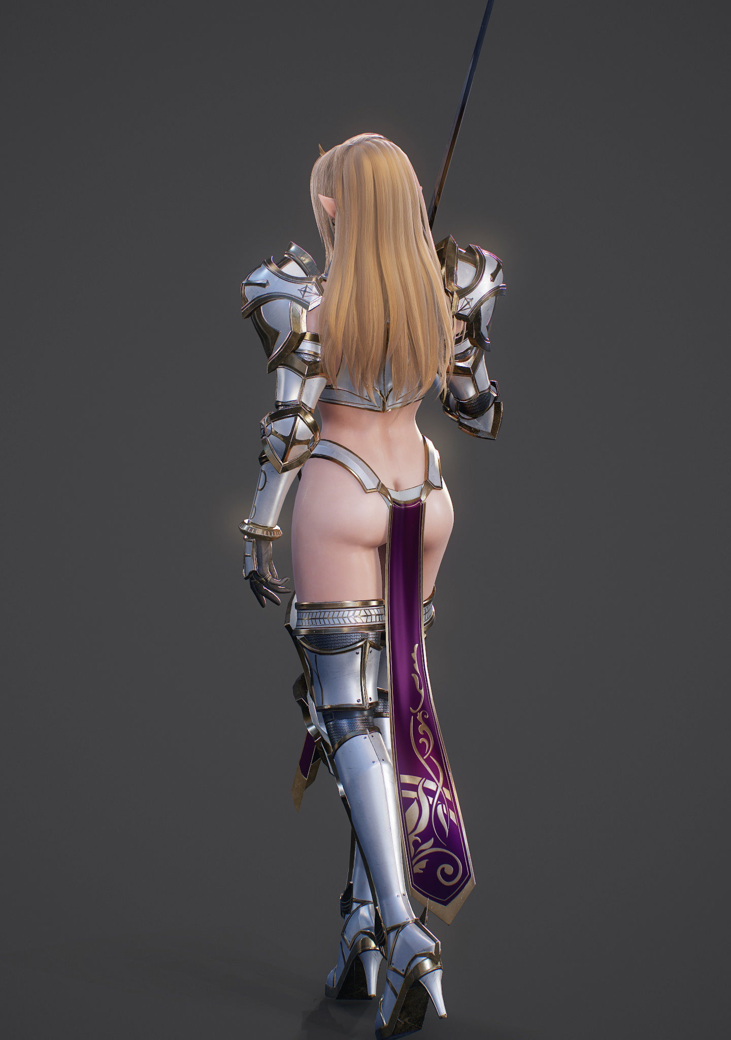3D model Elf Swordmaster - Game Ready VR / AR / low-poly rigged | CGTrader