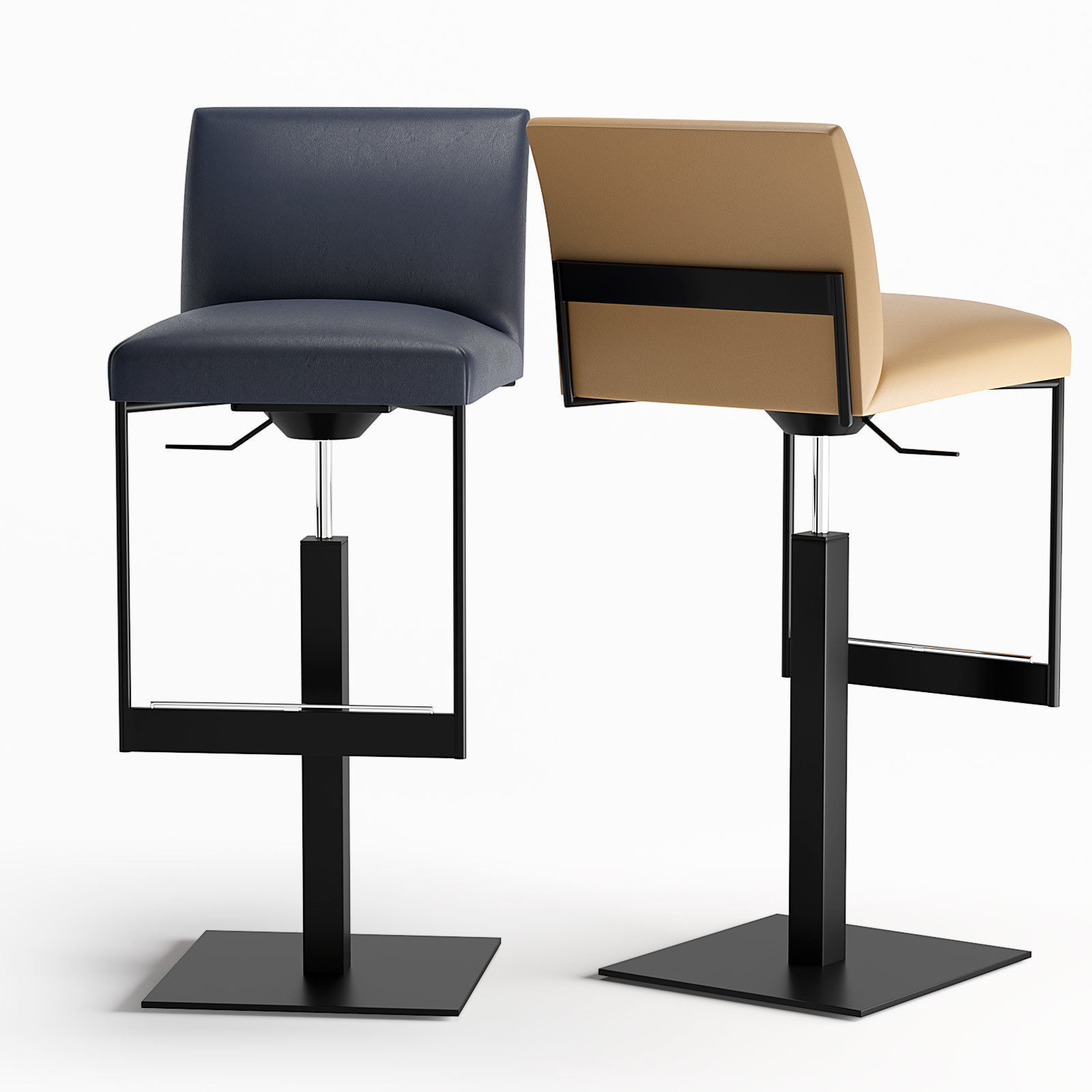 Calligaris Gala Upholstered metal stool 3D model | CGTrader