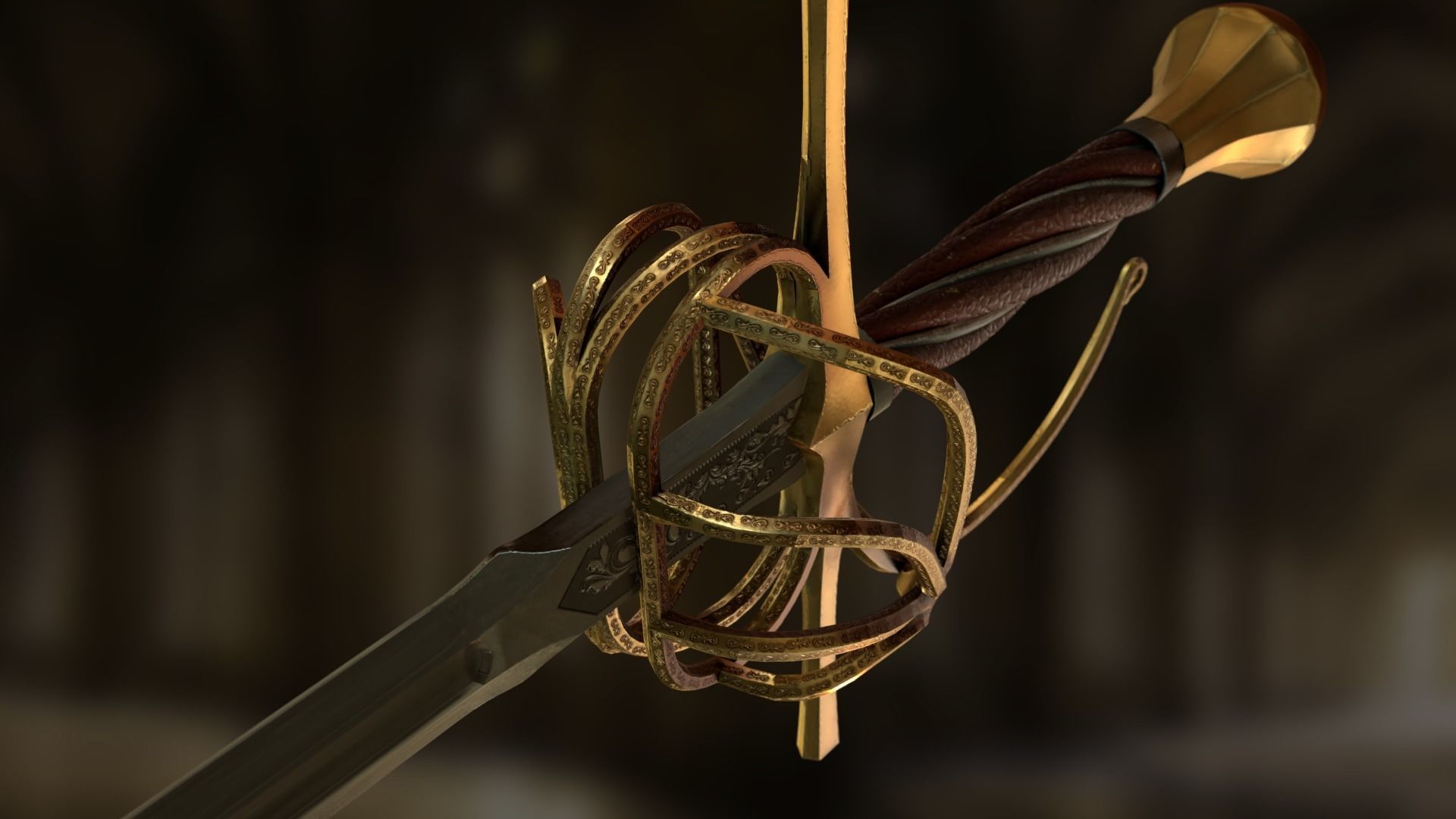 3D model Rapier sword VR / AR / low-poly | CGTrader