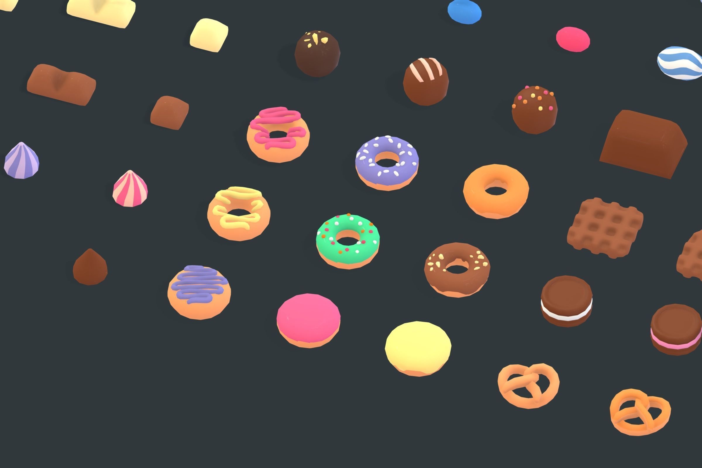 3D model Candy Land - Animation Assets VR / AR / low-poly | CGTrader