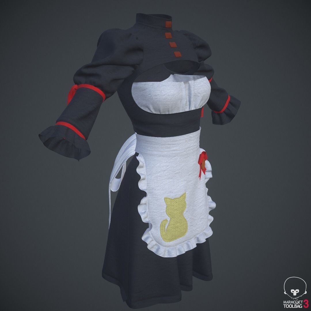 Marvelous Designer Clothes - 11 Nier Automata Outfit 3D model | CGTrader