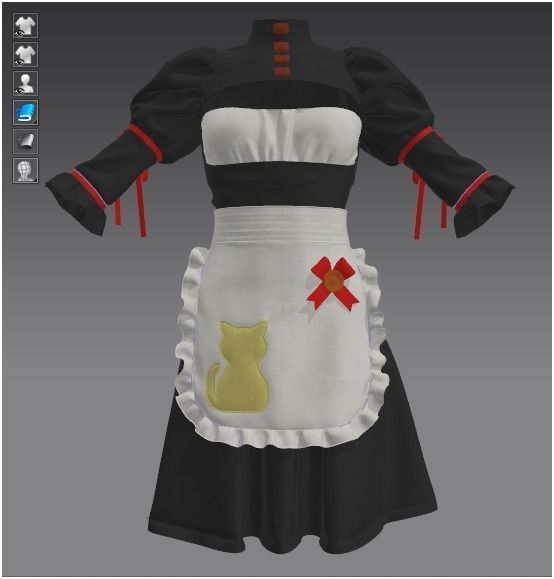Marvelous Designer Clothes - 11 Nier Automata Outfit 3D model | CGTrader