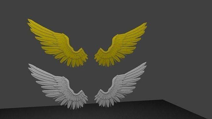 3D model ANGEL WING low poly or Medium poly VR / AR / low-poly | CGTrader