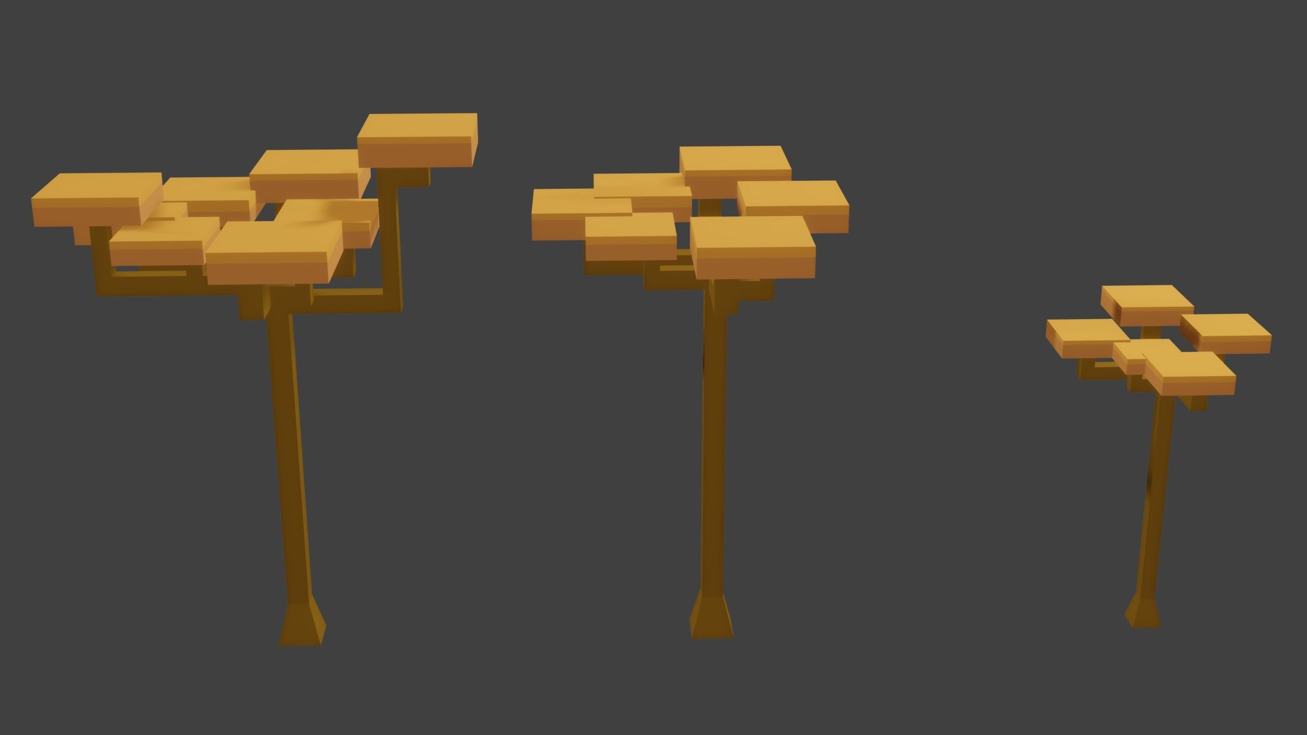 Blocky Trees Pack free VR / AR / low-poly 3D model | CGTrader