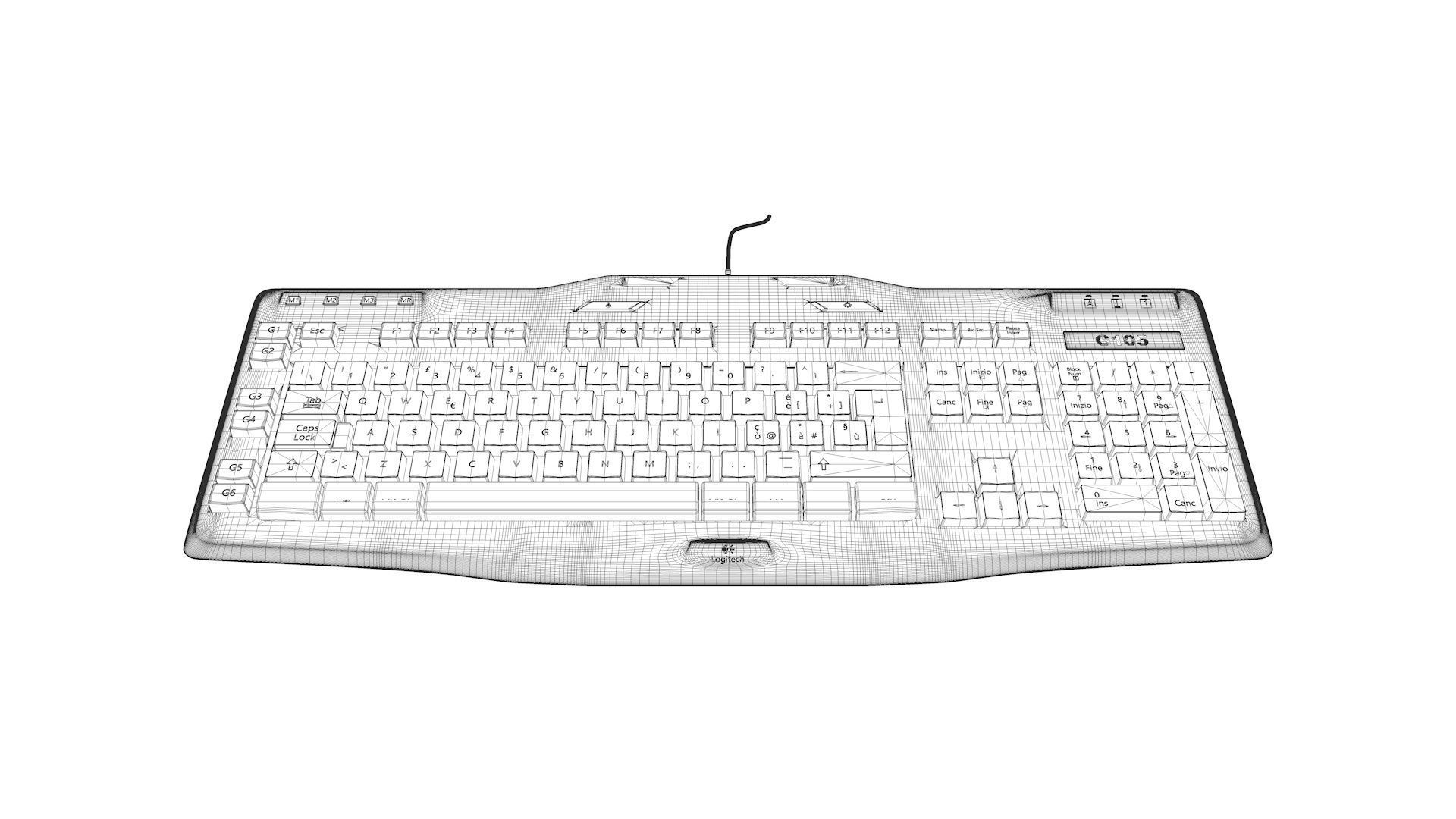 Logitech G105 Keyboard 3D model | CGTrader