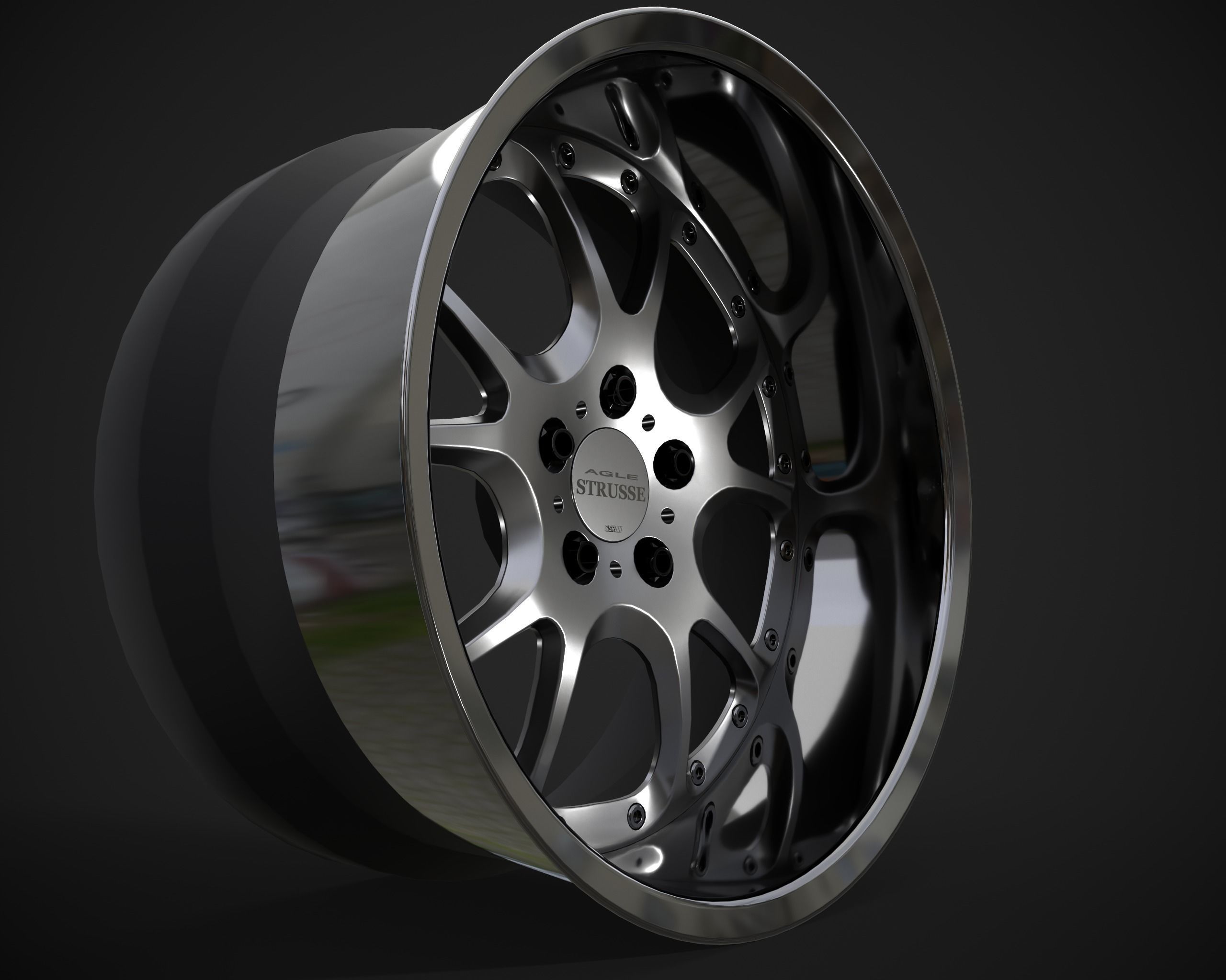 3D model SSR Agle Strusse rim VR / AR / low-poly | CGTrader