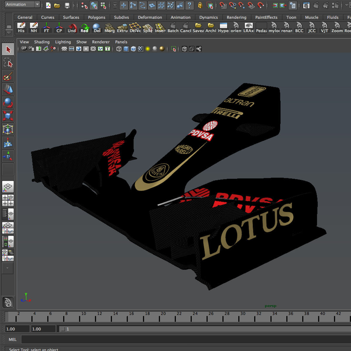 3D model Lotus E23 Front wing VR / AR / low-poly | CGTrader