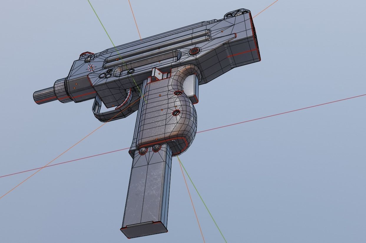 3D model micro uzi gun VR / AR / low-poly | CGTrader