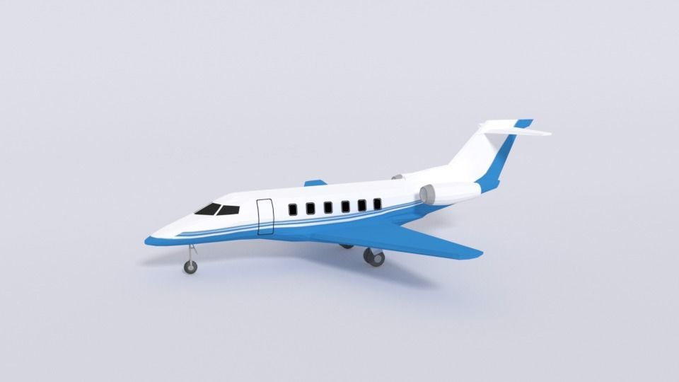 3D model Low Poly Pilatus PC-24 Airplane Jet VR / AR / low-poly | CGTrader
