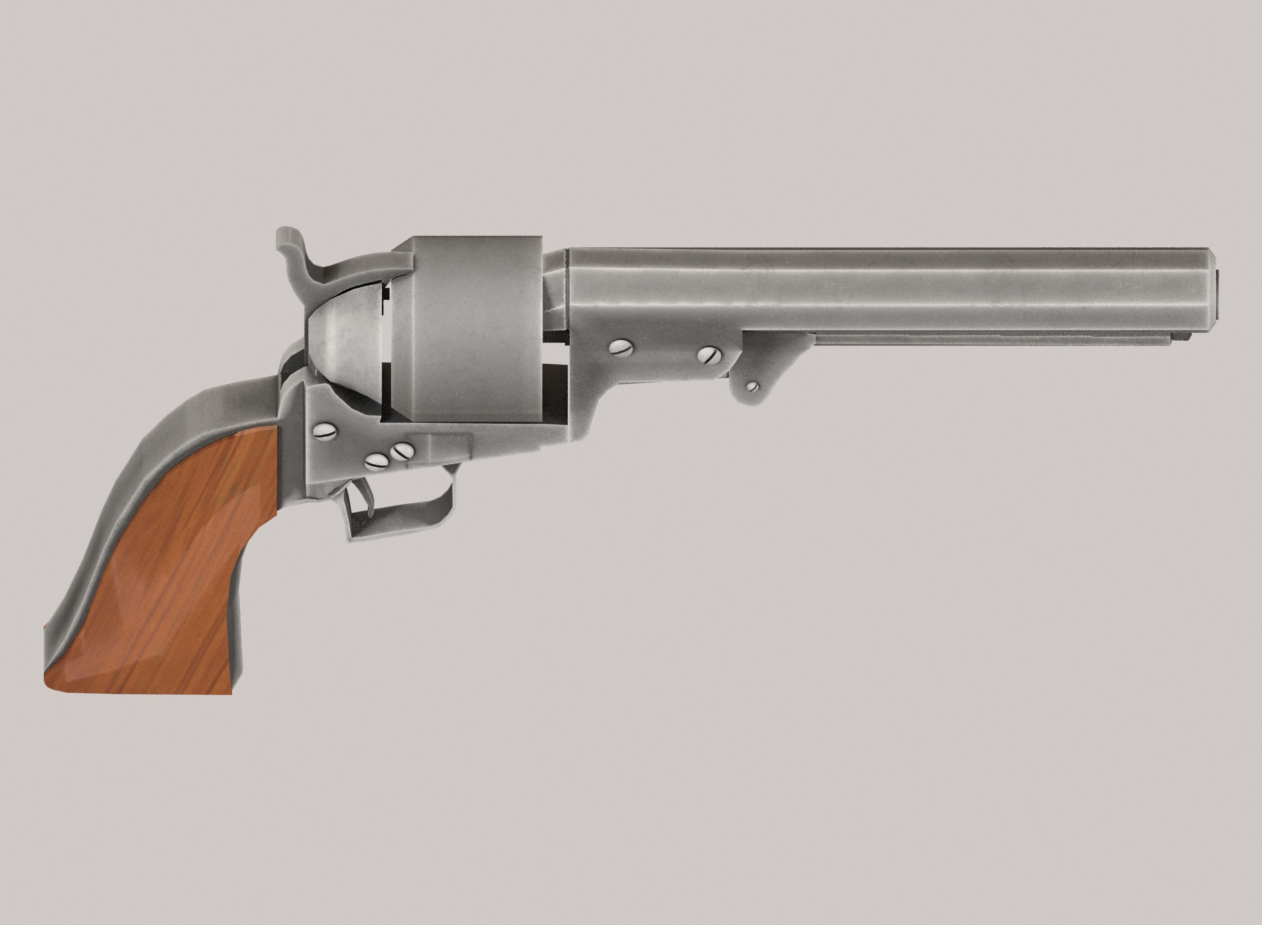 3D model Western shotgun revolver VR / AR / low-poly | CGTrader