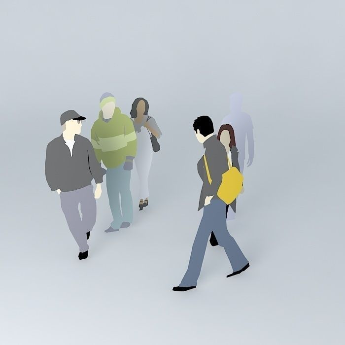 2D people free 3D model | CGTrader