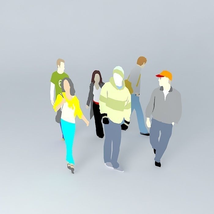 2D people free 3D model | CGTrader