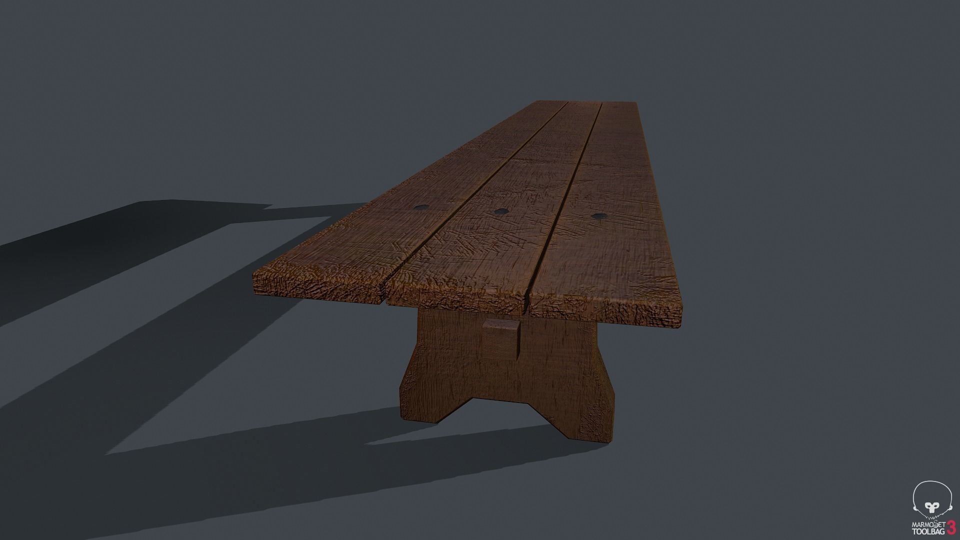 Wooden Bench 3 Colors free VR / AR / low-poly 3D model | CGTrader