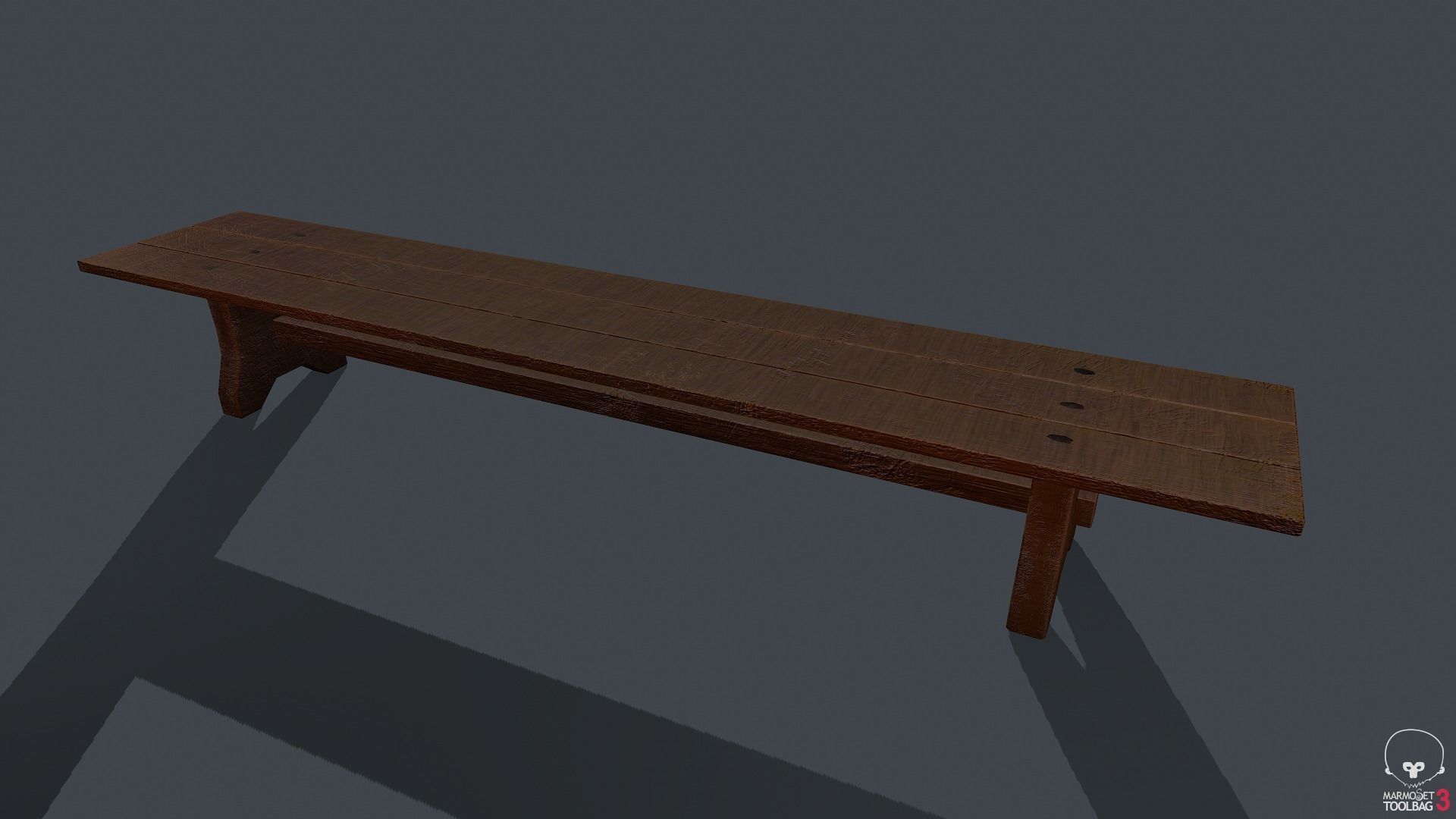 Wooden Bench 3 Colors free VR / AR / low-poly 3D model | CGTrader
