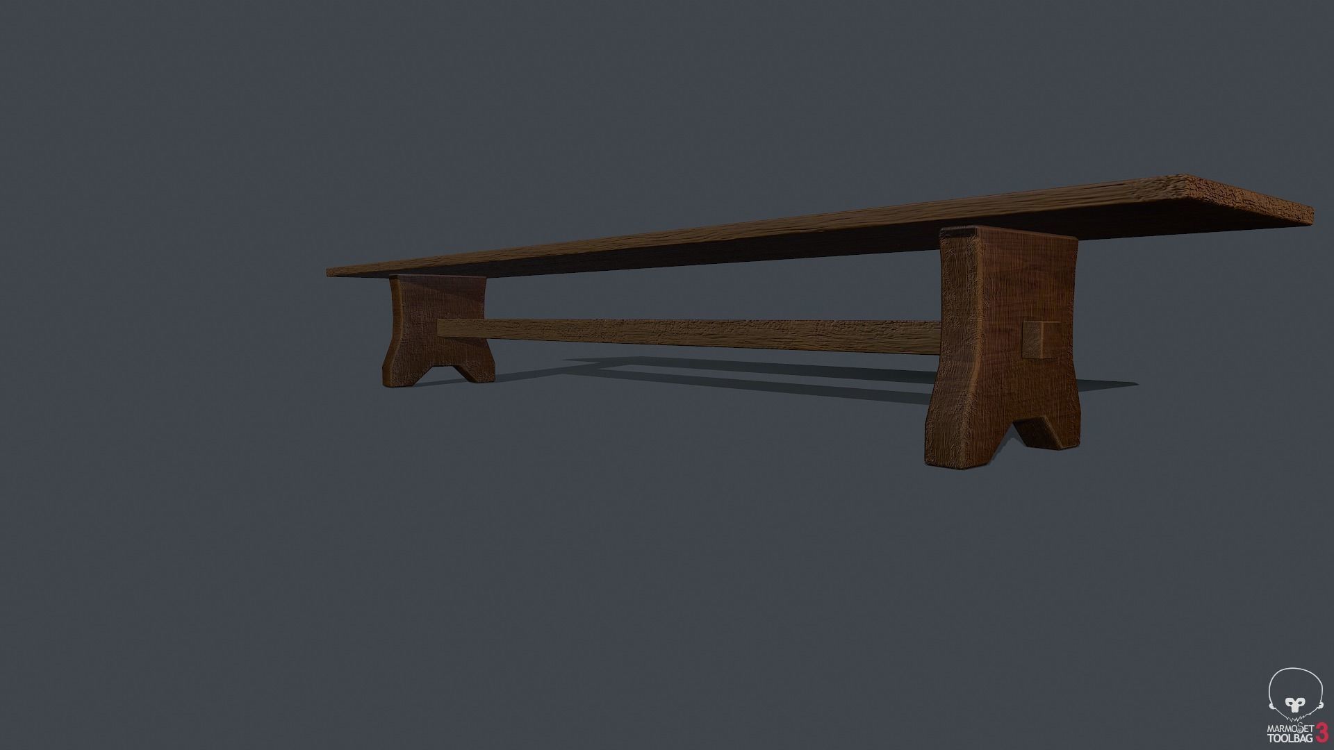 Wooden Bench 3 Colors free VR / AR / low-poly 3D model | CGTrader