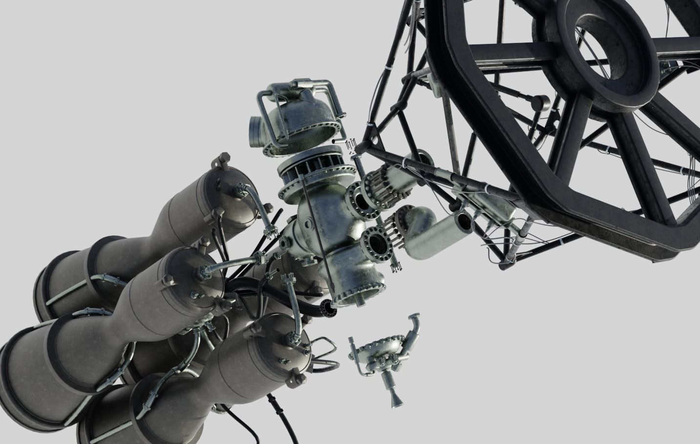 RD-108 Rocket engine 3D model | CGTrader