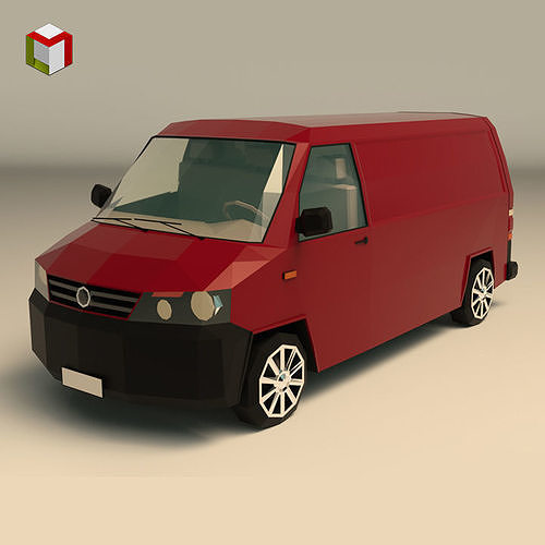 3D model Low Poly Transporter Van 04 VR / AR / low-poly | CGTrader