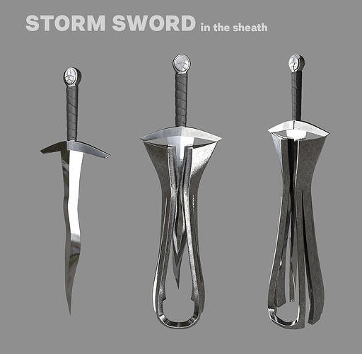 Storm sword concept 3D model | CGTrader