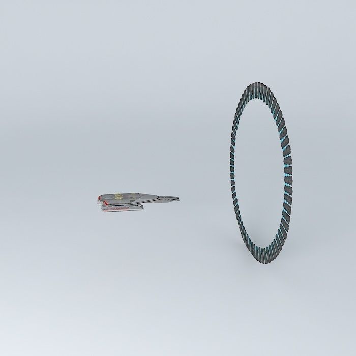 Stargate ship with a super gate free 3D Model MAX OBJ 3DS FBX STL DAE ...