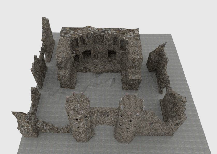 Blender 3D Castle Ruins 2 free VR / AR / low-poly 3D model | CGTrader