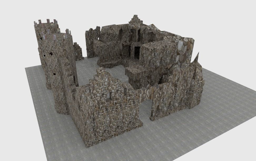 Blender 3D Castle Ruins 2 free VR / AR / low-poly 3D model | CGTrader
