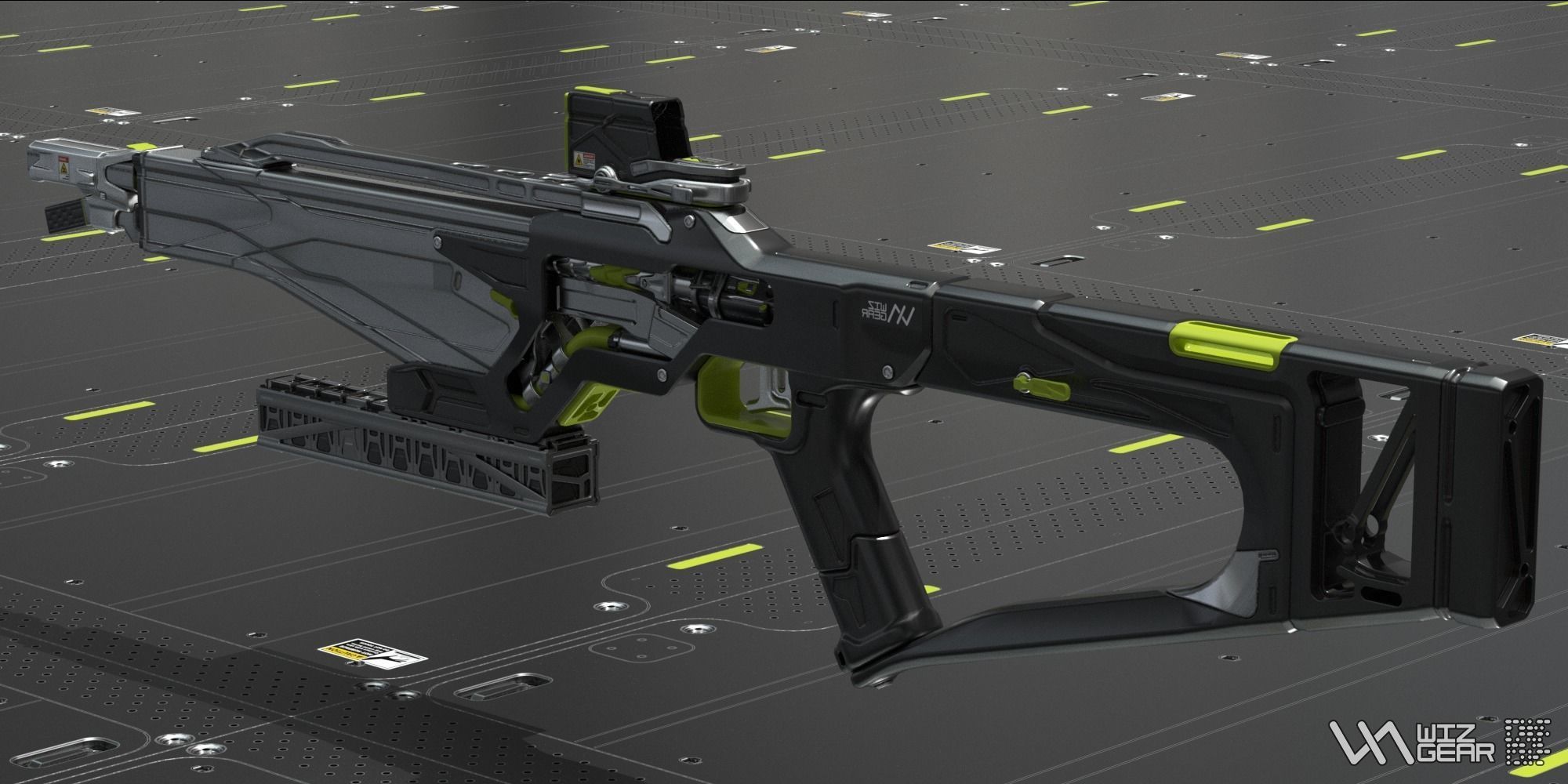 Concept Sci fi rifle 3D model | CGTrader