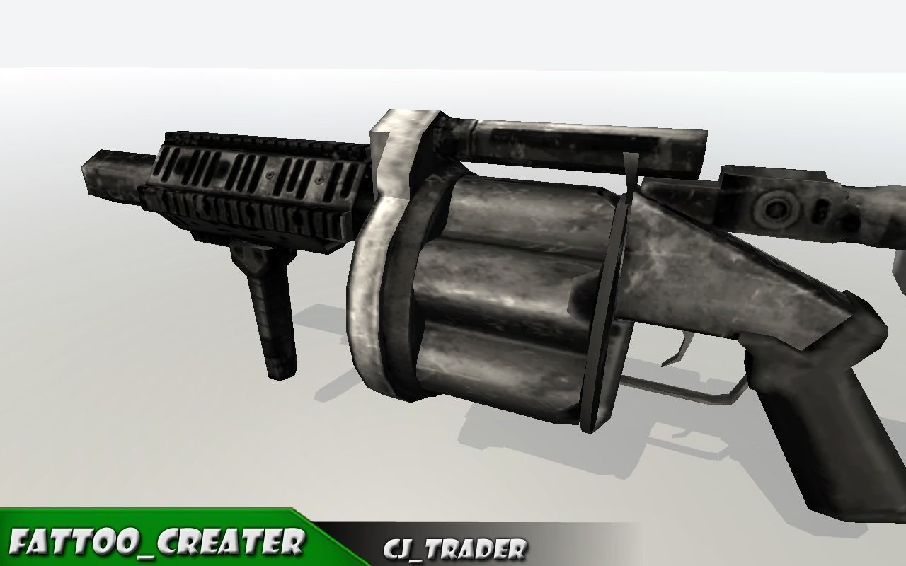 3D model M32 Gun - Grenade Launcher Low-poly 3D model VR / AR / low ...