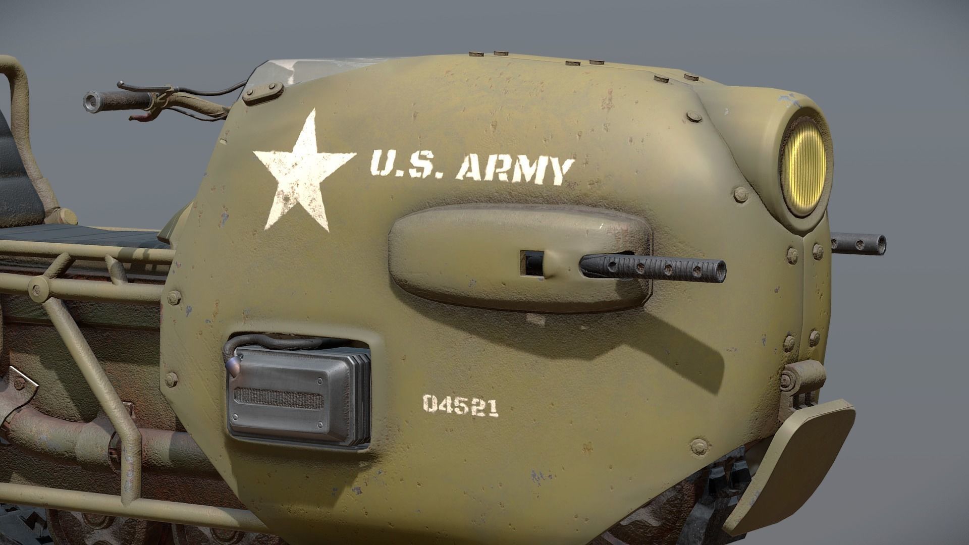 3D model WW2 Tracked Motorcycle VR / AR / low-poly | CGTrader