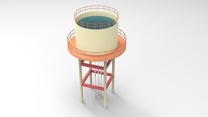 Overhead Water Tanks 3D model | CGTrader