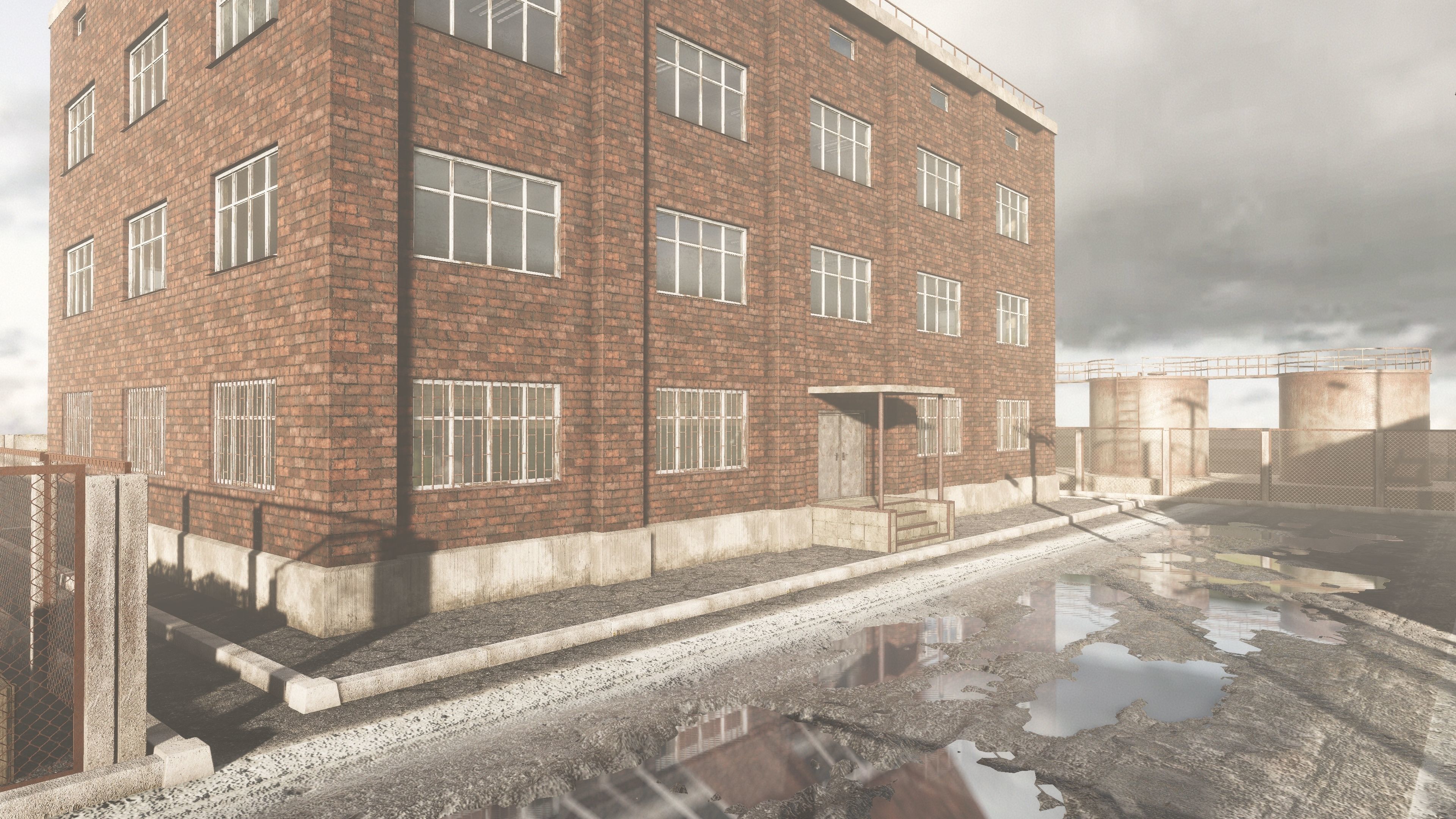 3D model HQ Modular Industrial Area VR / AR / low-poly | CGTrader