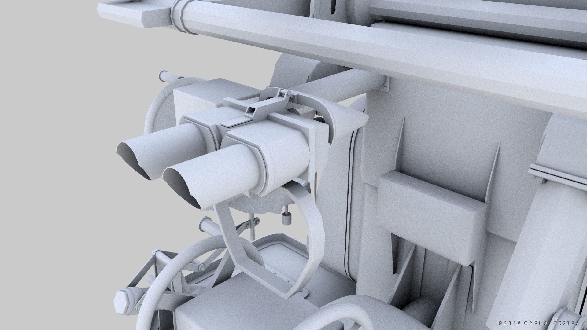 3D model German 37mm SK C30 anti-aircraft gun VR / AR / low-poly | CGTrader
